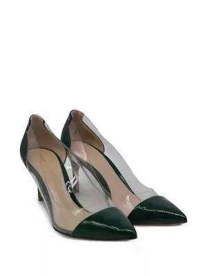 GIANVITO ROSSI Plexi Pointed-toe Heeled Pumps