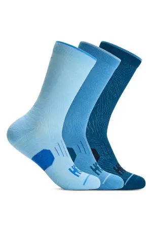HOKA® Run 3-pack Crew Socks - Hazy Blue/soft Cobalt