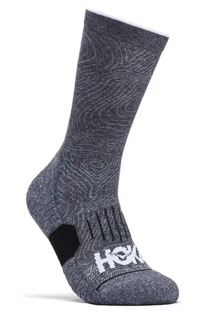 HOKA Run 3-pack Crew Socks - White/black/grey