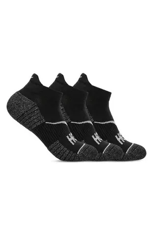 HOKA® Run 3-pack No-show Socks - Black/black/black