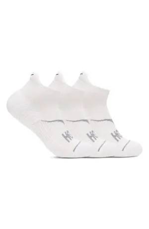 HOKA® Run 3-pack No-show Socks - White/white/white