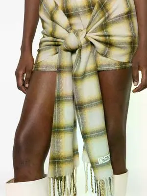Mihara Yasuhiro Checked Mini Wrap Skirt