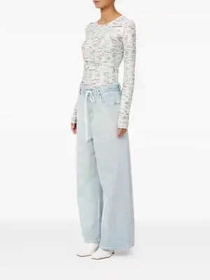 MAISON MARGIELA Five-pocket Wide Leg Trousers - Blue