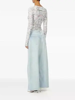 MAISON MARGIELA Five-pocket Wide Leg Trousers - Blue