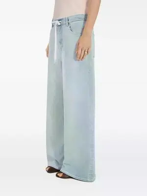 MAISON MARGIELA Five-pocket Wide Leg Trousers - Blue