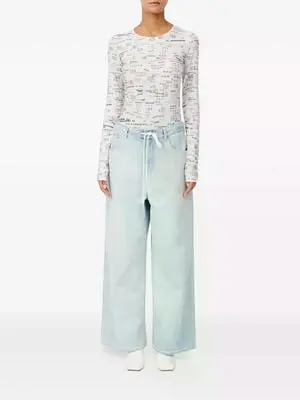 MAISON MARGIELA Five-pocket Wide Leg Trousers - Blue