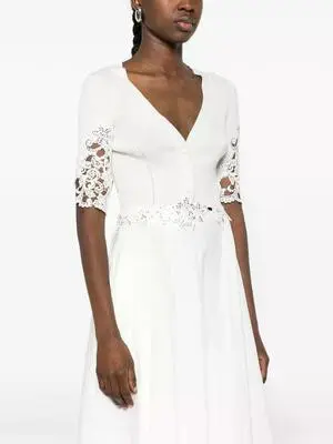 Ermanno Scervino Lace Cotton Cardigan