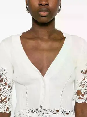 Ermanno Scervino Lace Cotton Cardigan