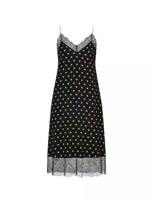 FRANCOISE PINTON - PARIS Layla Polka Dot Lace Dress - Black
