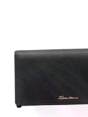 Santoni Leather Wallet - Black
