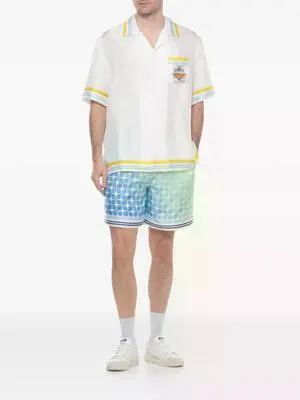 Casablanca Patterned Shorts - Blue