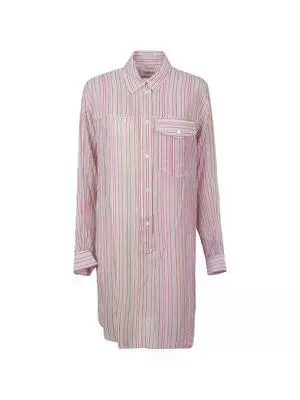 MARANT ETOILE Striped Chest-pocket Shirt Dress