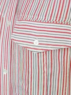 MARANT ETOILE Striped Chest-pocket Shirt Dress