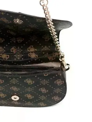 Guess Carrie Monogram Chain Shoulder Bag