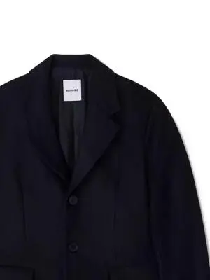 Sandro Wool And Cashmere Coat - Blue