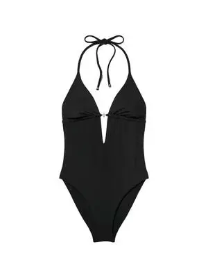 Tory Burch Halterneck One-piece Swimsuit - Black