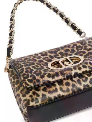 Liu Jo Animal-print Shoulder Bag With Chain Strap - Neutrals