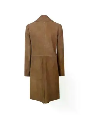 DONDUP Double-breasted Suede Coat