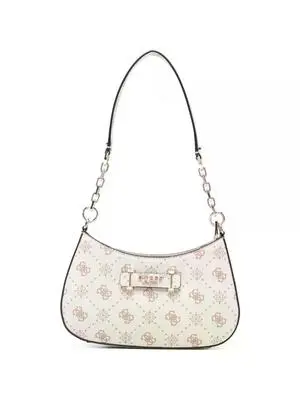 Guess Logo-pattern Chain Shoulder Bag - Neutrals
