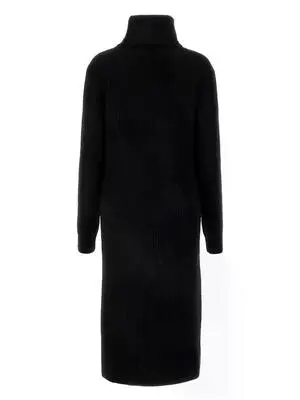 Saint Laurent Turtleneck Ribbed Knit Dress