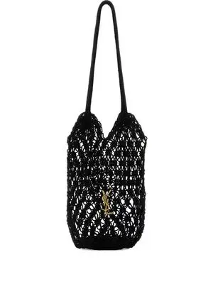 Saint Laurent Large Cassandre Open-work Bucket Bag