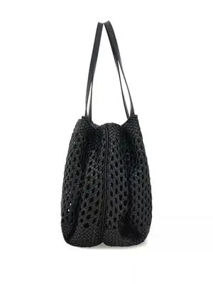 FERRAGAMO Large Woven Leather Tote