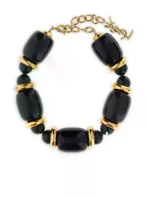 Saint Laurent Beaded Necklace - Black