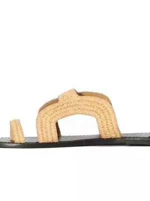 OSKLEN Raffia-woven Toe-ring Sandals