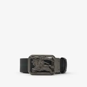 Burberry Reversible Check Rider Belt - Black/charcoal Grey