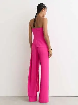 REISS Skye Strapless Drape-detail Top