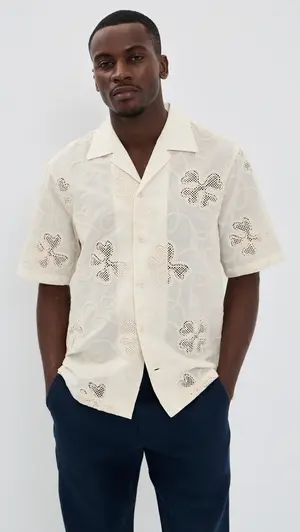 Nn07 Ben Embroidered Shirt