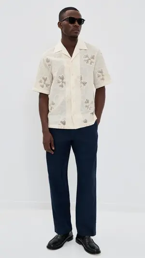 Nn07 Ben Embroidered Shirt