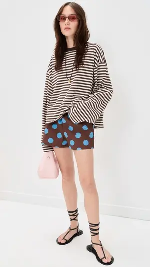 BAILEY ROSE Polka Dot Mini Shorts