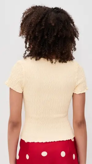 BAILEY ROSE Printed Shirred Tee
