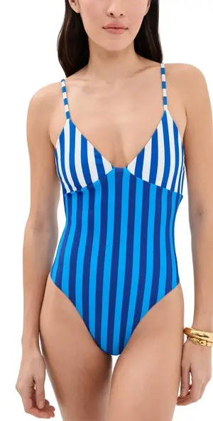 SIMONMILLER Behati One-Piece Swimsuit Tonal Blue Combo