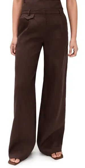 Bardot Geordy Hipster Linen Pants