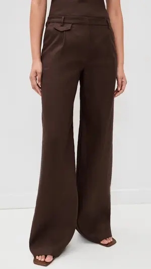 Bardot Geordy Hipster Linen Pants