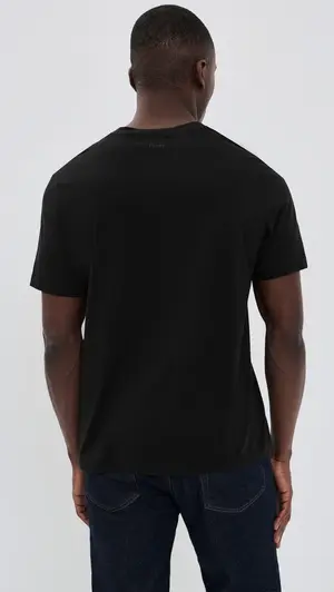 FRAME Short Sleeve Light Cotton Tee - Black
