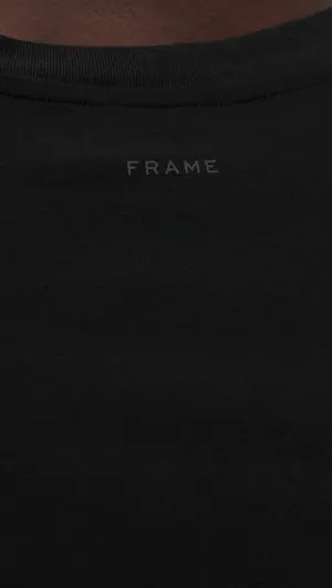 FRAME Short Sleeve Light Cotton Tee - Black