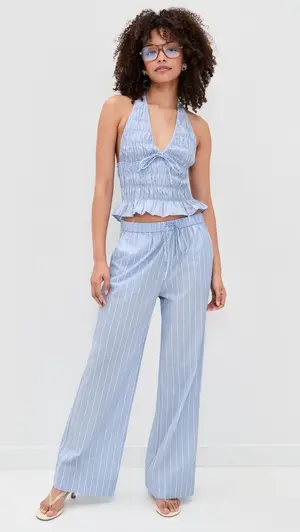 NIA Khonny Striped Poplin Pants