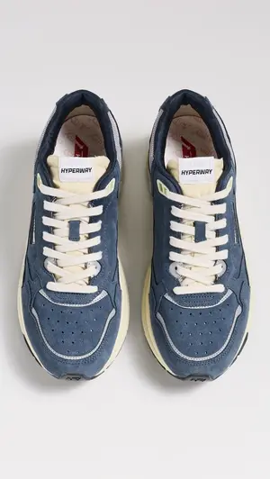AUTRY Hyperway Low Suede Mesh Sneakers - Sue/meshref Thyme/silv
