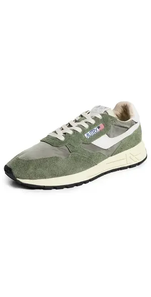 AUTRY Reelwind Low Nylon Suede Sneakers - Nylon/crack Wht/sage