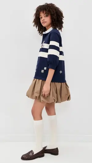 Sea Claira Embroidered Rugby Mini Dress