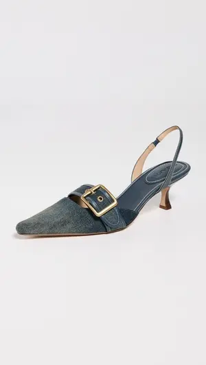 COACH Margot Denim Slingback Heels