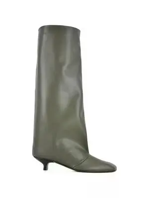 Vicini Square-toe Knee-high Leather Boots
