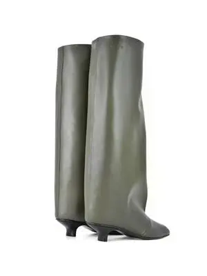 Vicini Square-toe Knee-high Leather Boots