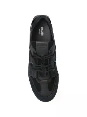 Moschino M-logo Lace-up Sneakers - Black