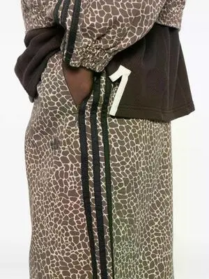 Adidas Wide Leg Track Pants With Leopard Print