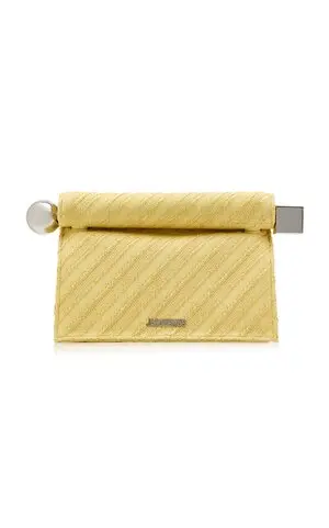 Jacquemus The Round Carré Cotton Clutch - Yellow