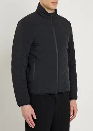 Emporio Armani Water-repellent Padded Stretch-nylon Jacket - Black